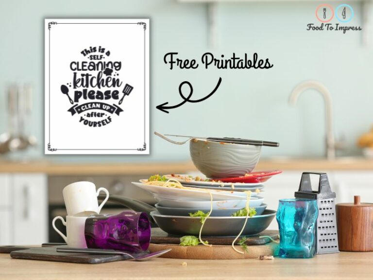 Kitchen Printable Clean Up After Yourself Signs - Free - Food To Impress