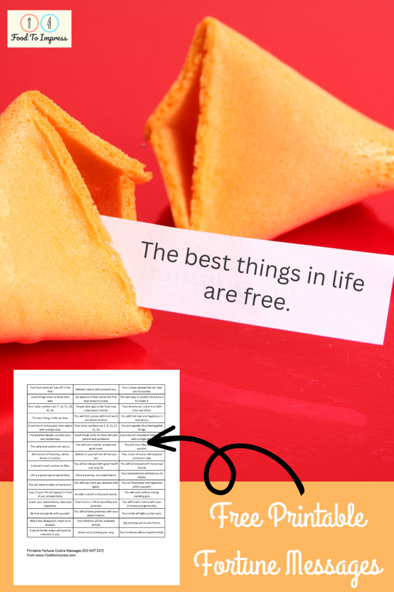 Free Fortune Cookie Messages Printable - Food To Impress