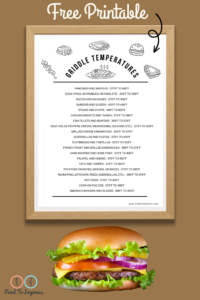 Printable Griddle Cooking Temperature Chart - Free - Food To Impress
