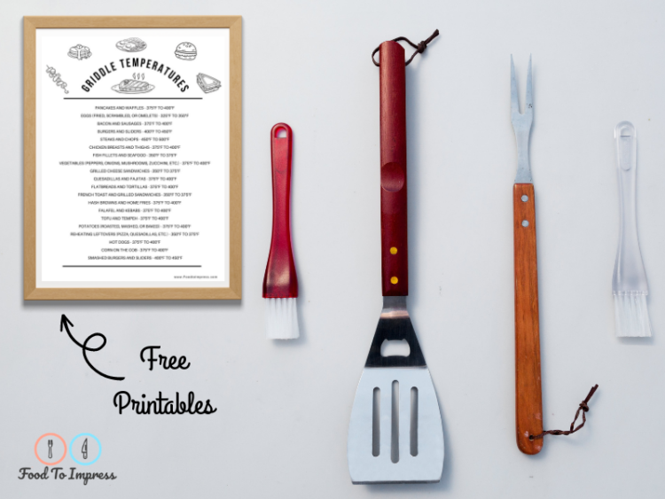 Printable Griddle Cooking Temperature Chart - Free - Food To Impress